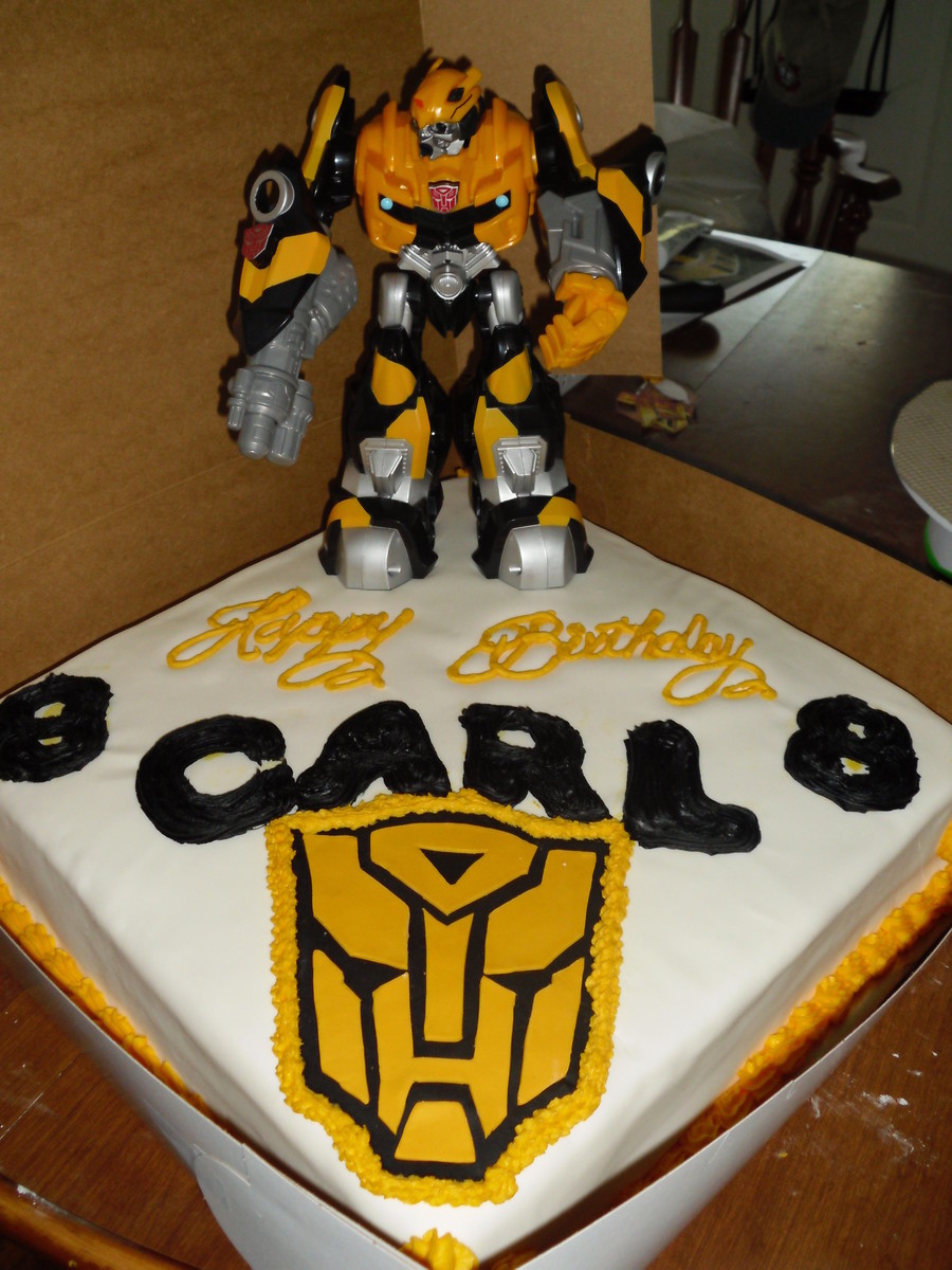 Transformer Bumblebee Cake - CakeCentral.com