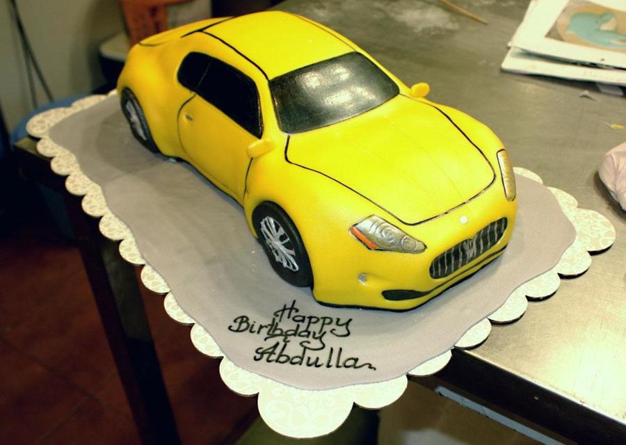 Yellow Maserati Cake - CakeCentral.com