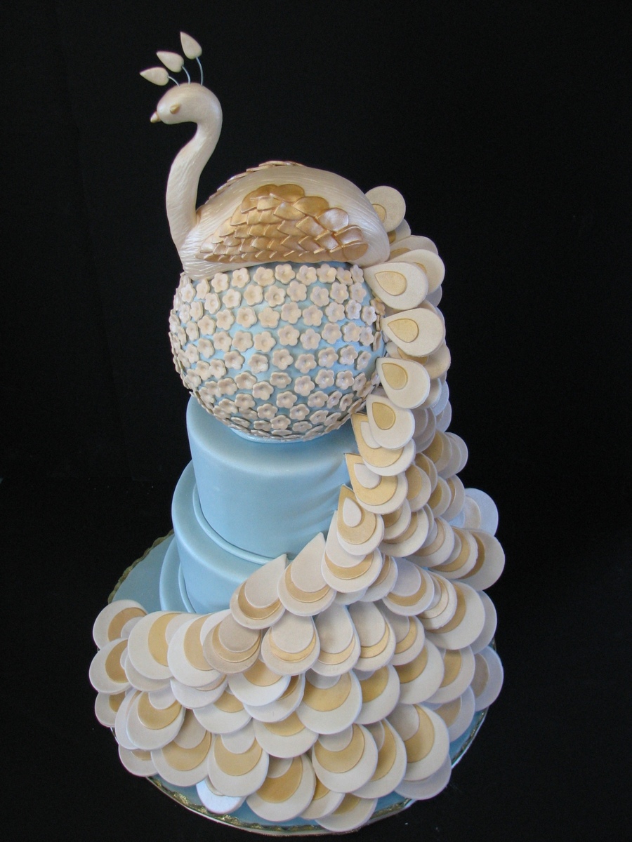 Peacock Wedding Cake - CakeCentral.com