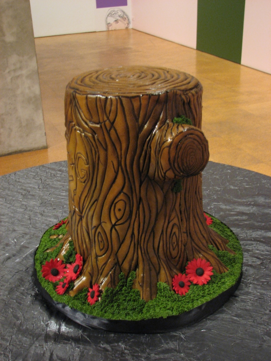 Tree Stump Wedding Cake - CakeCentral.com