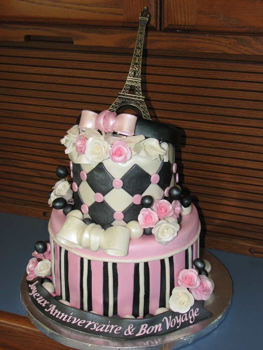 Paris Themed Cake - CakeCentral.com