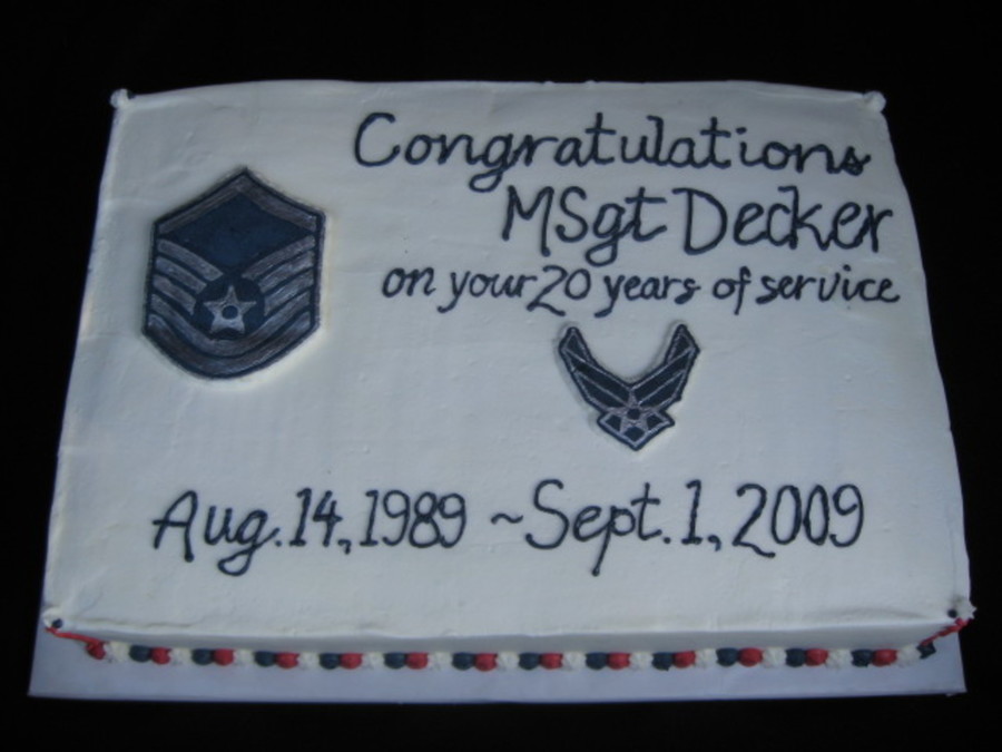 Usaf Retirement Cake - CakeCentral.com