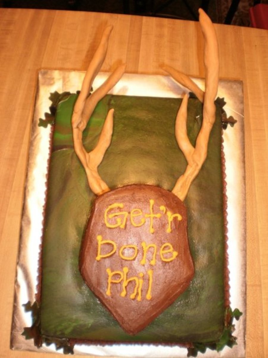 Deer Antler Mount Birthday Cake - CakeCentral.com