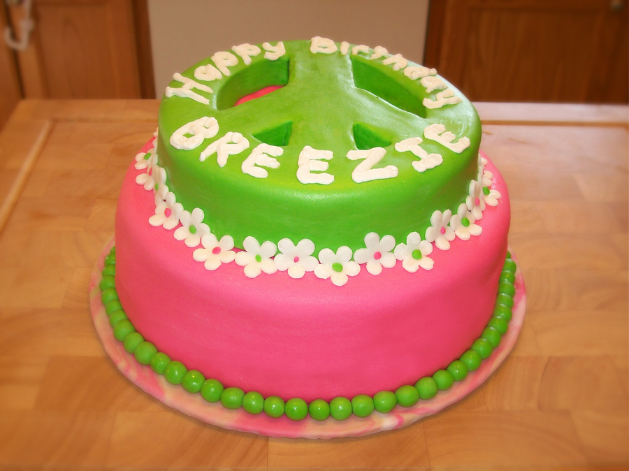 Peace Sign Cake - CakeCentral.com