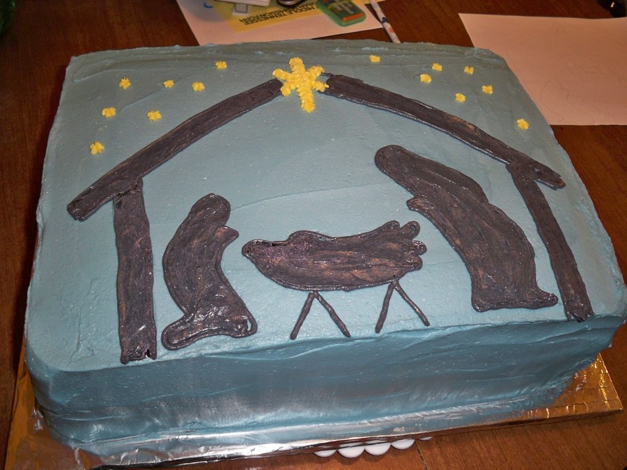 Nativity Birthday Cake - CakeCentral.com
