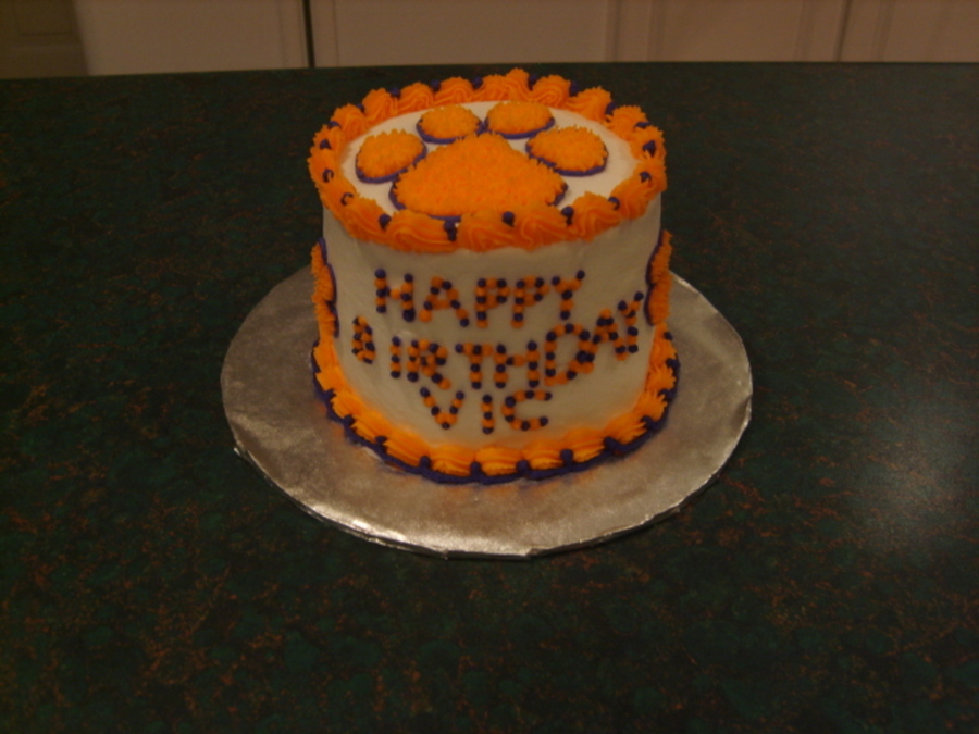 Clemson Tiger Paw Cake - CakeCentral.com