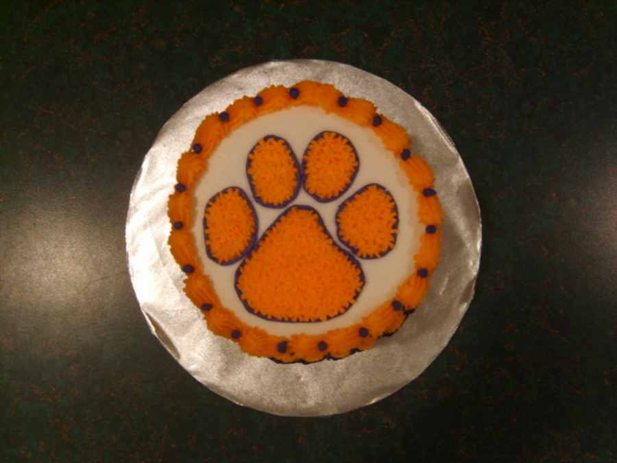 Clemson Tiger Paw Cake - CakeCentral.com