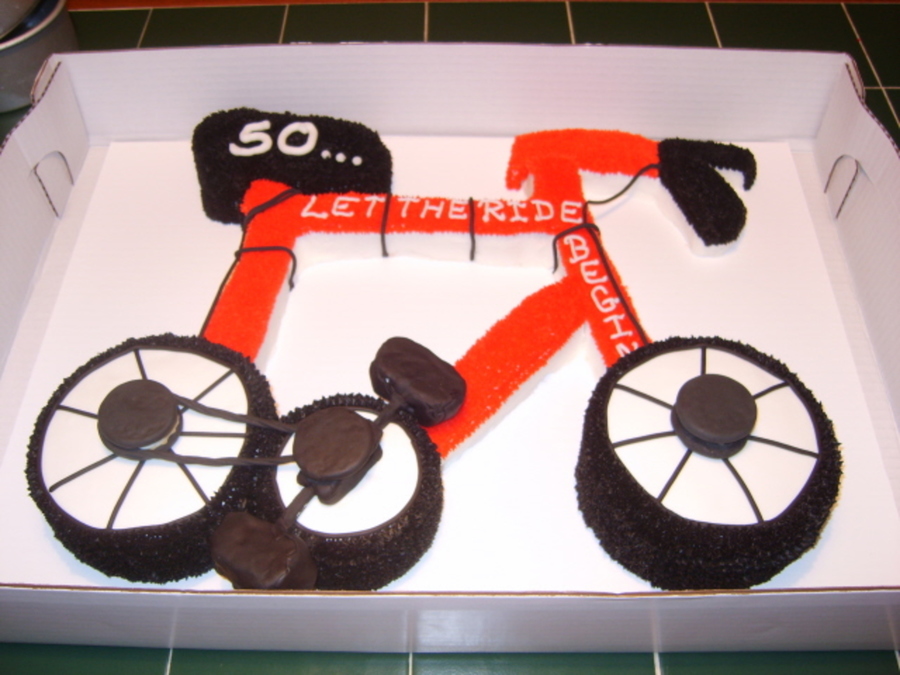 Bicycle Birthday Cake - CakeCentral.com
