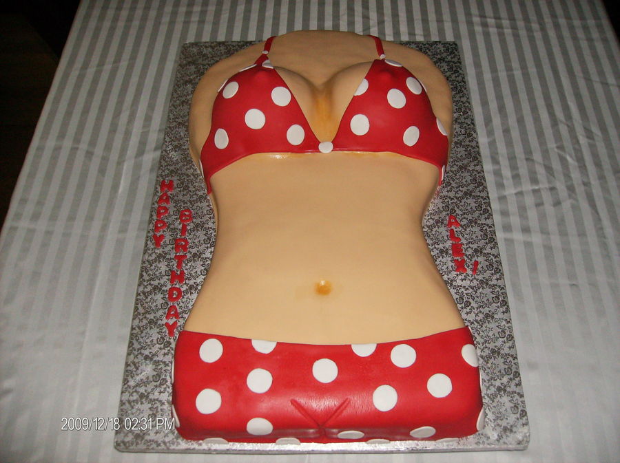 Red Polka Dot Bikini - CakeCentral.com