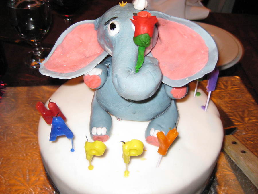 Elephant Themed Cake - CakeCentral.com