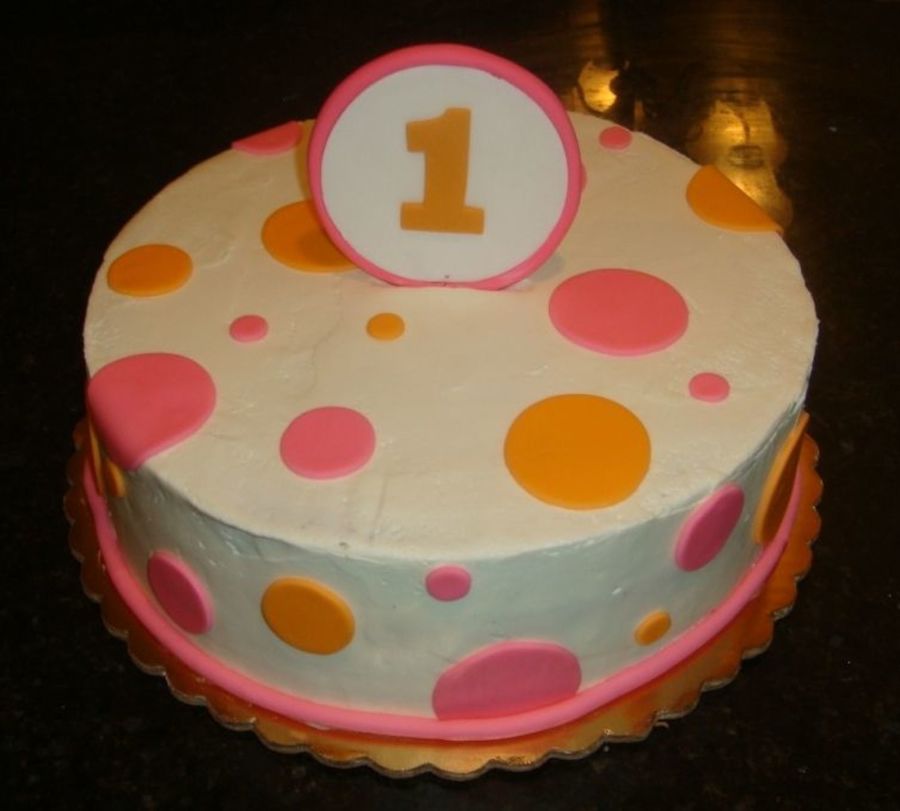 Polka Dot First Birthday - CakeCentral.com
