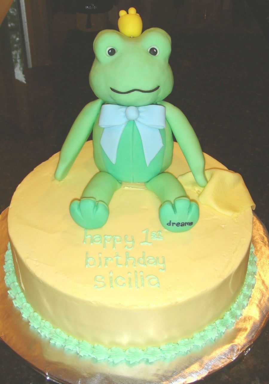 Frog Prince 1St Birthday Cake - CakeCentral.com