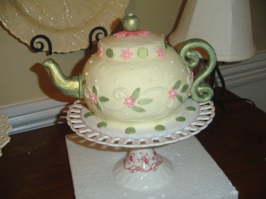 Teapot Birthday Cake - CakeCentral.com
