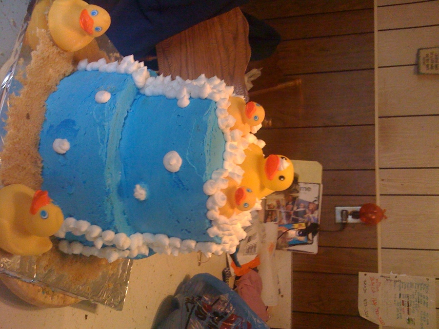 Rubber Duck Baby Shower Cake - CakeCentral.com