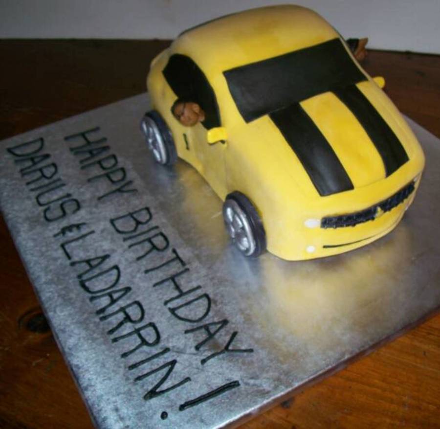 Bumblebee Camaro Cake - CakeCentral.com