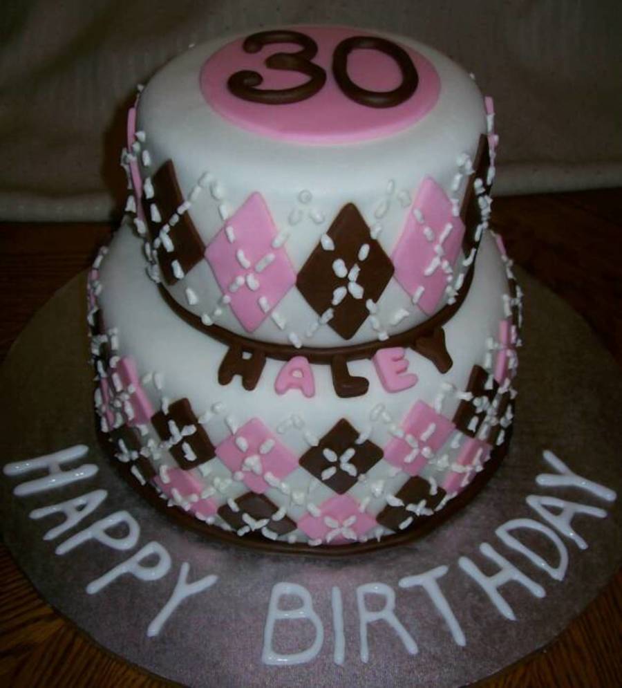 Argyle Birthday Cake - CakeCentral.com