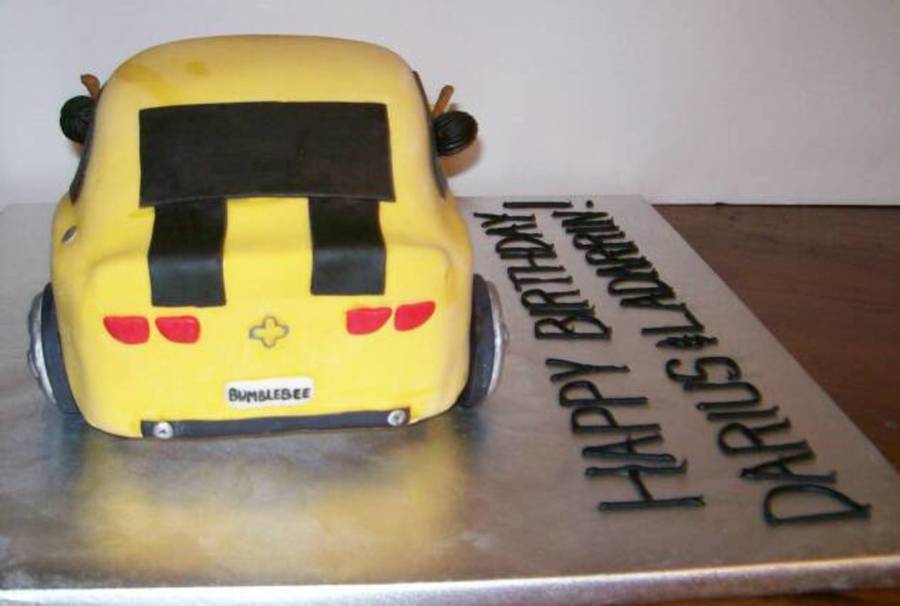 Bumblebee Camaro Cake - CakeCentral.com