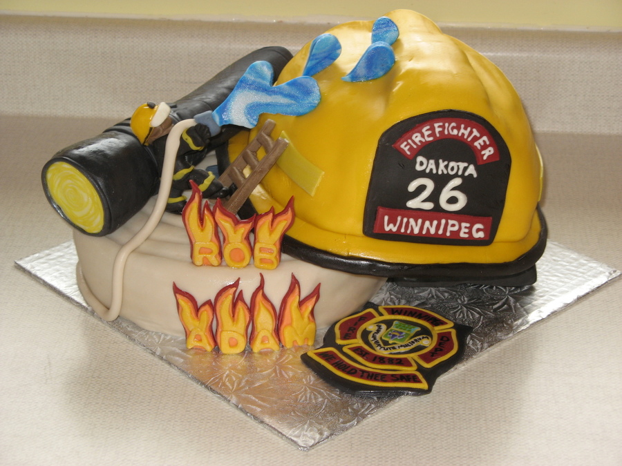 Fire Helmet & Hose - CakeCentral.com