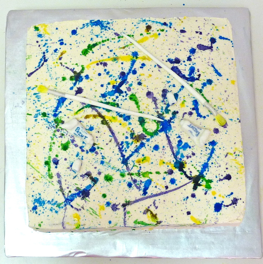 Paint Splatter Cake - CakeCentral.com