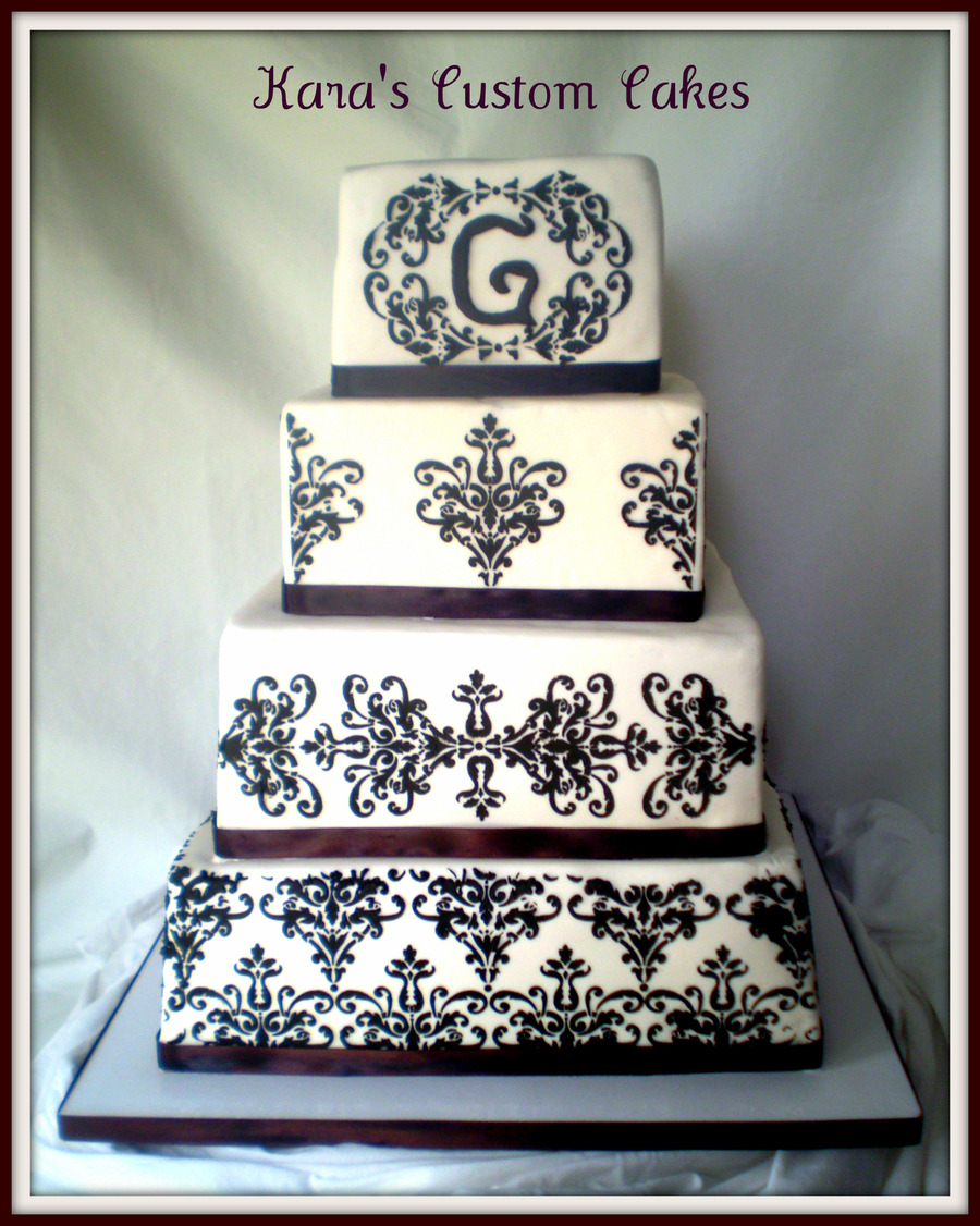 Designer Lace Wedding Cake - CakeCentral.com