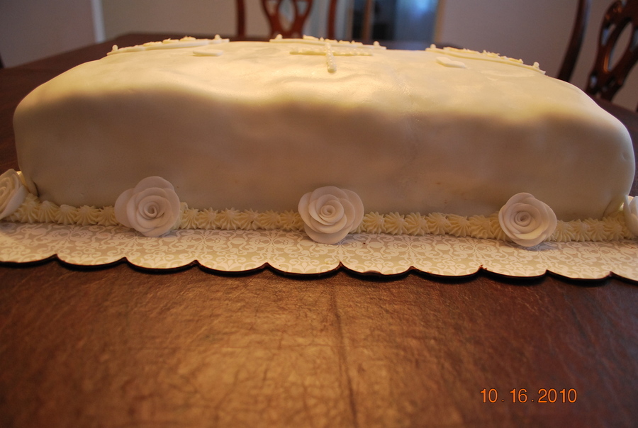 Baptism Cake For Baby Fabiola - CakeCentral.com
