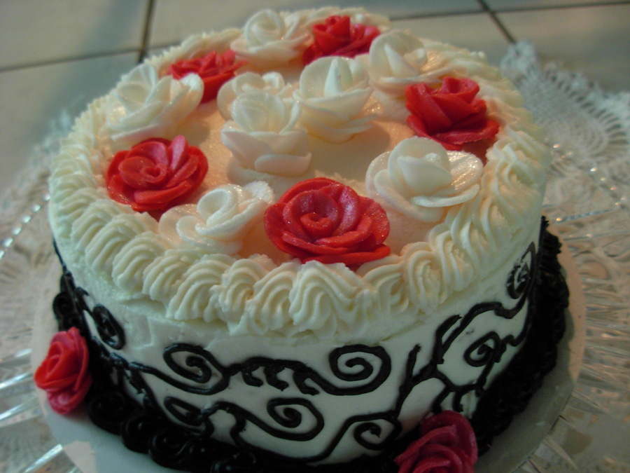 Sample Wedding Cake - CakeCentral.com