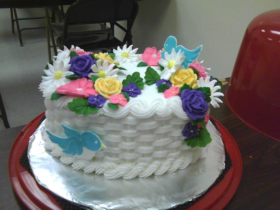 Basketweave Class Cake - CakeCentral.com