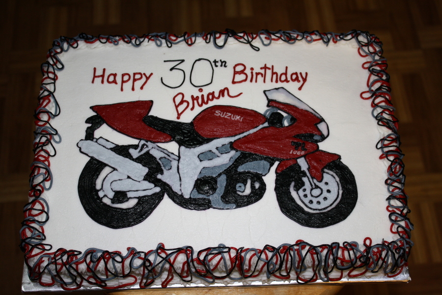 Suzuki Motorcycle Cake - CakeCentral.com