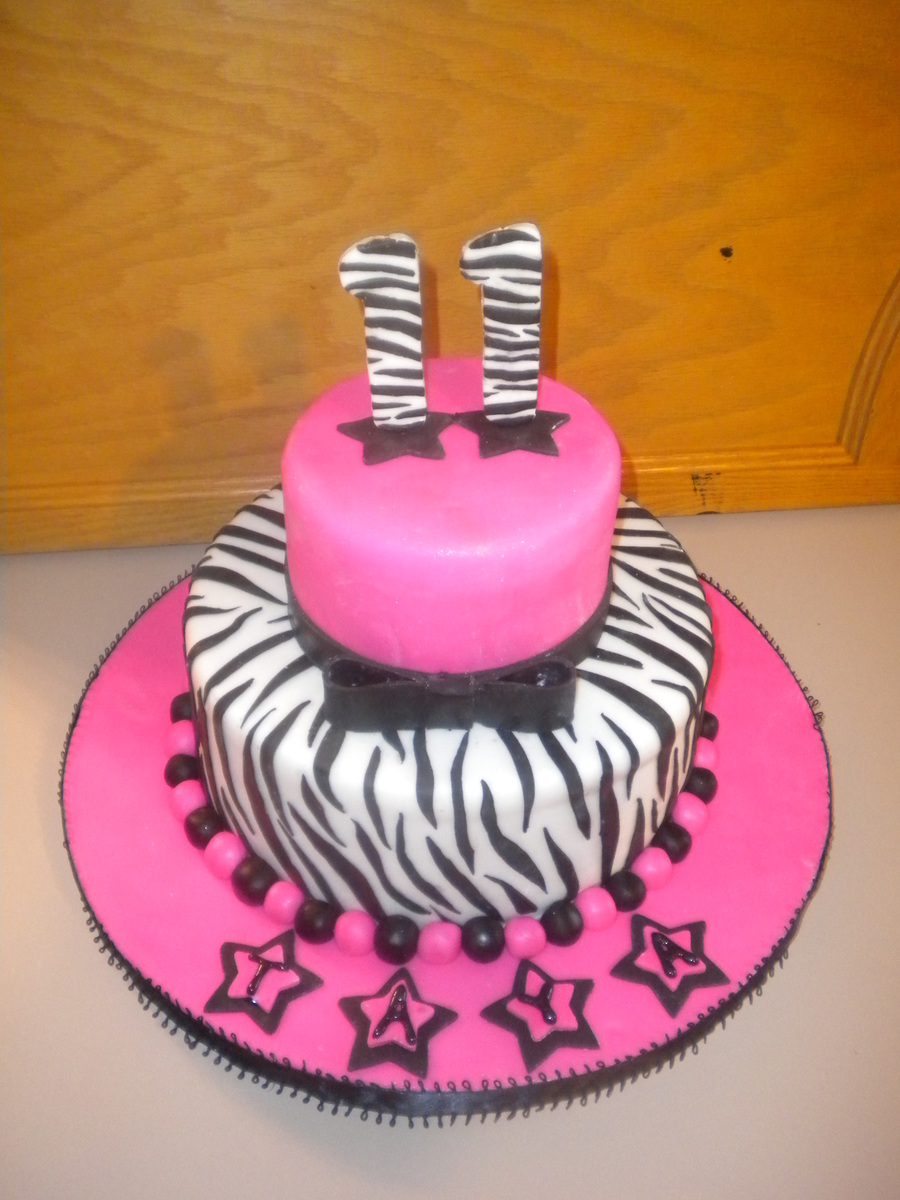 Zebra Print Cake - CakeCentral.com