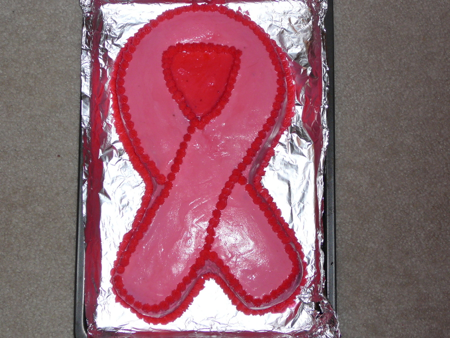 Pink Ribbon Cake - CakeCentral.com