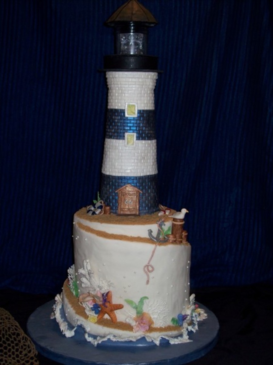 Lighthouse Wedding Cake - CakeCentral.com