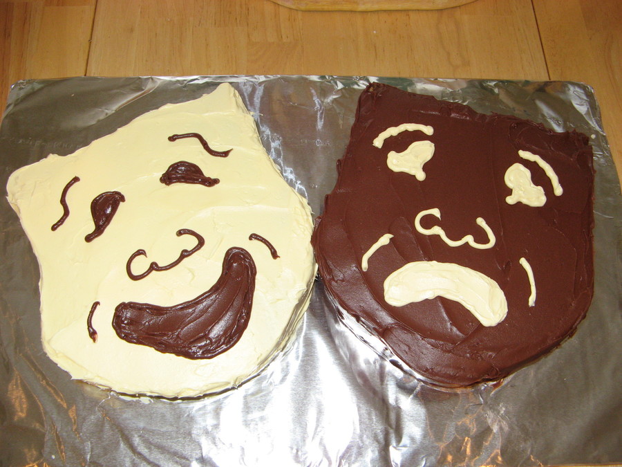 Comedy Tragedy Masks - CakeCentral.com