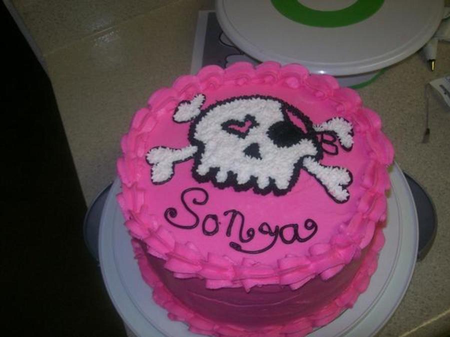 Pink Skull Cake - CakeCentral.com