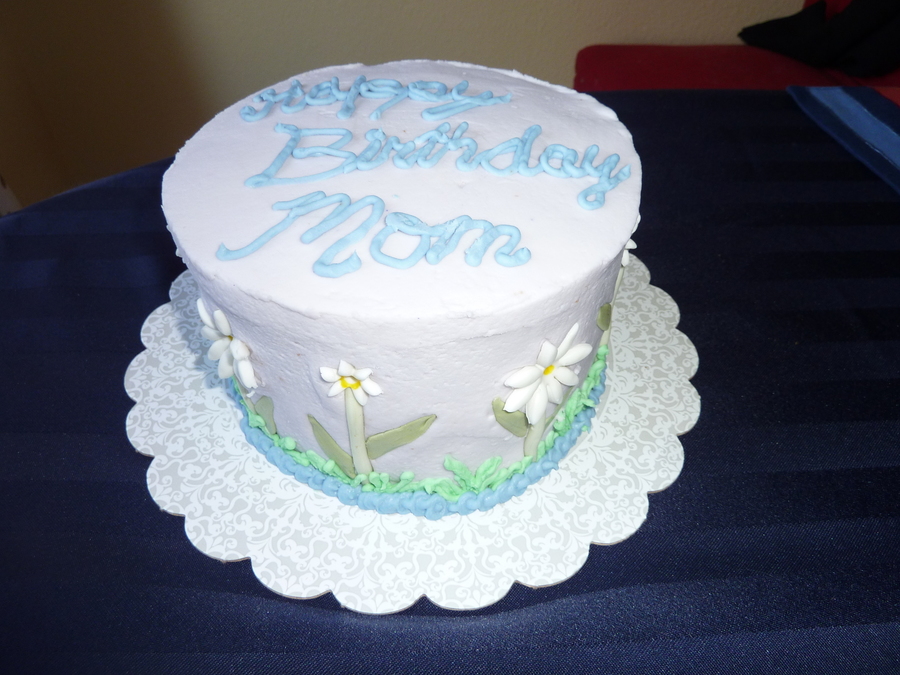 Small Buttercream Flower Cake - CakeCentral.com
