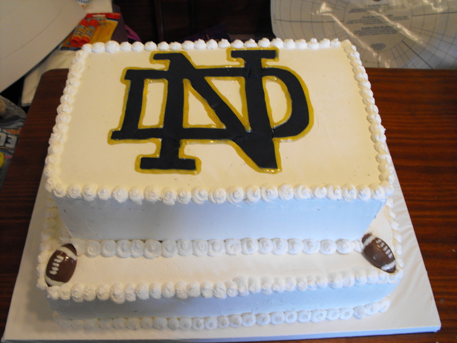 Notre Dame Football Cake - CakeCentral.com