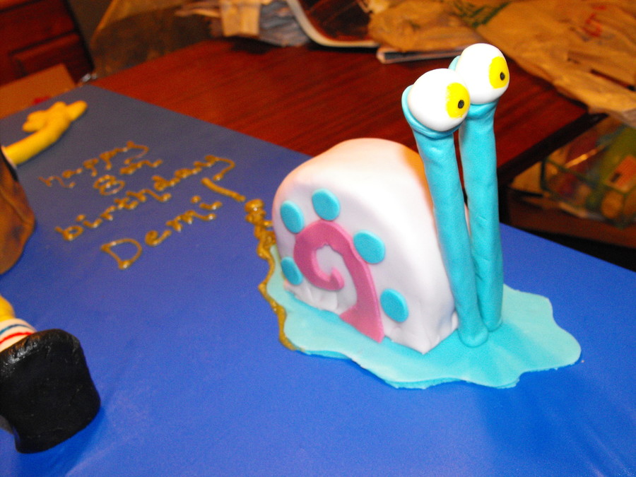 Spongebob And Gary Birthday Cake - CakeCentral.com