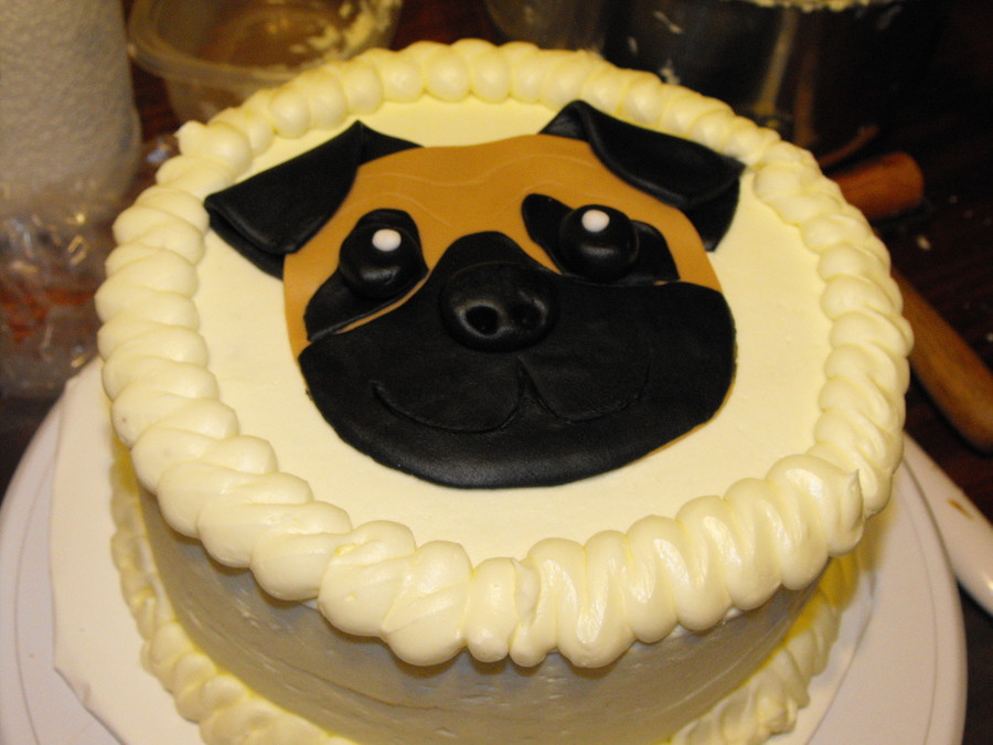 Pug Birthday Cake - CakeCentral.com