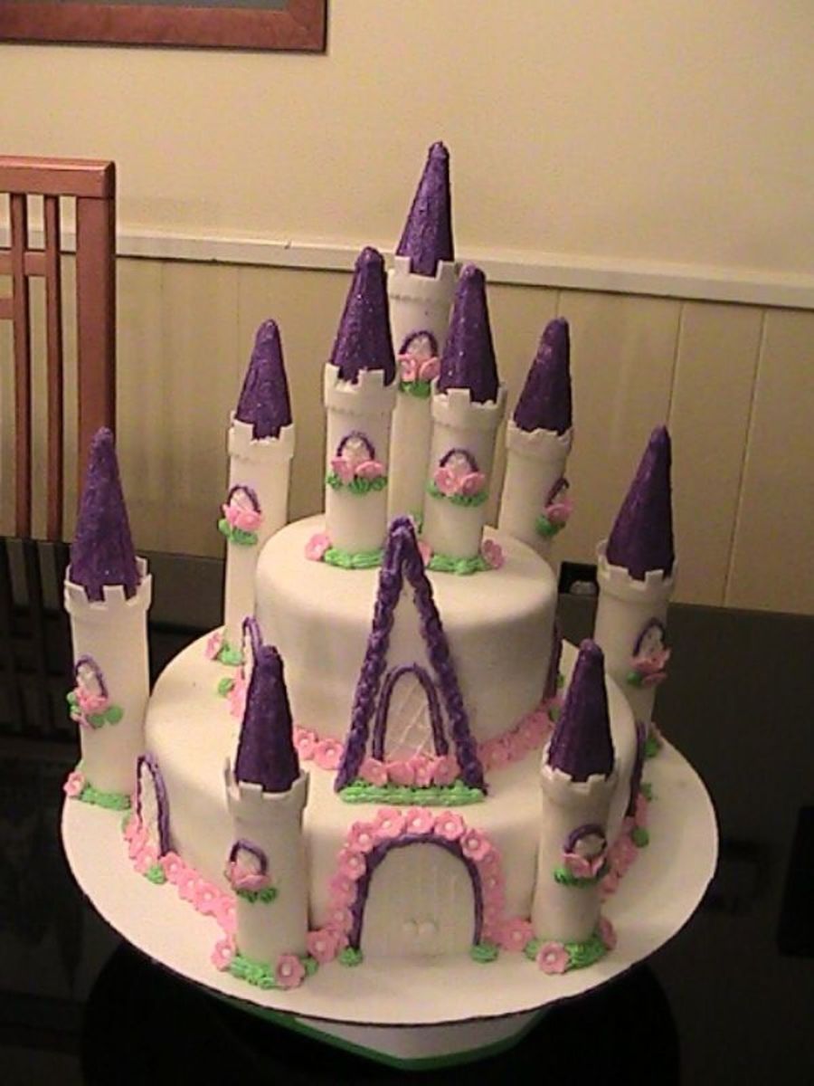 Purple Castle Cake - CakeCentral.com