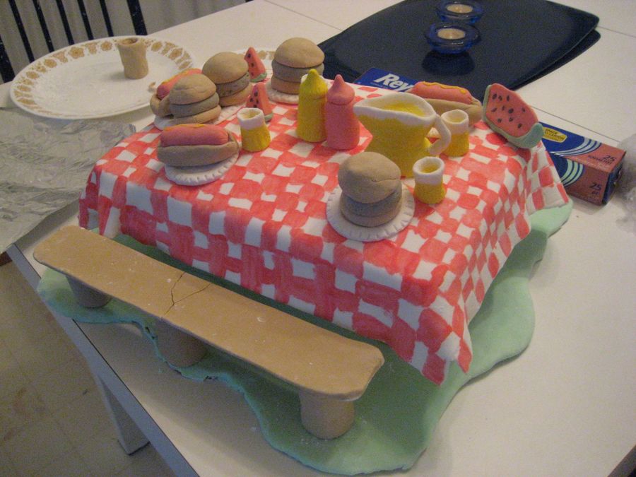Picnic Table Cake - CakeCentral.com