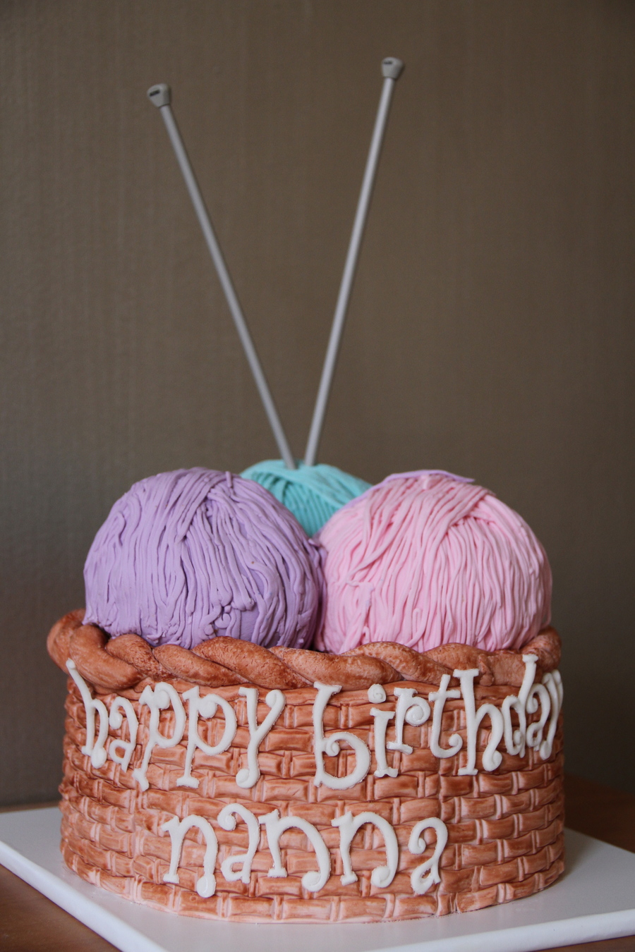 Knitting Basket Cake - CakeCentral.com