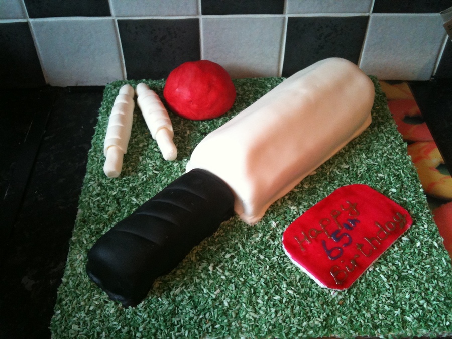 Cricket Bat Cake - CakeCentral.com