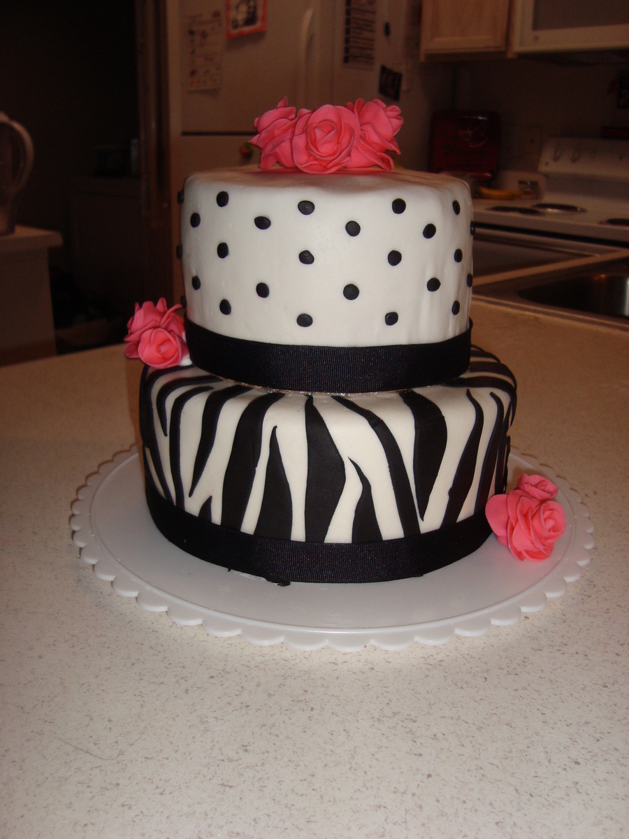 Zebra Print Cake - CakeCentral.com