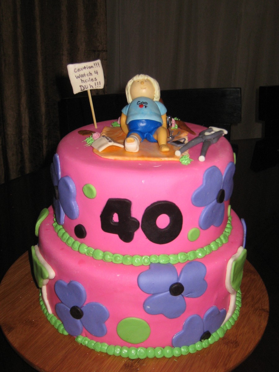 40Th Birthday Cake For Jen - CakeCentral.com