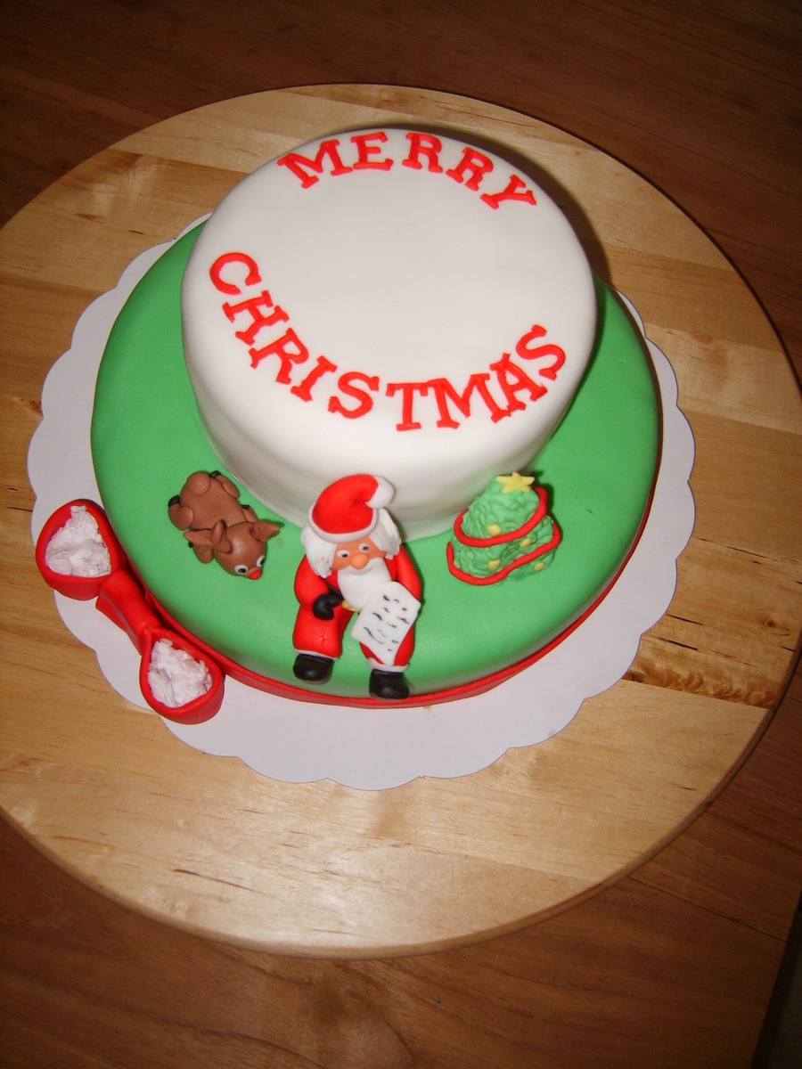 Santa And His Baby Rudolph - CakeCentral.com