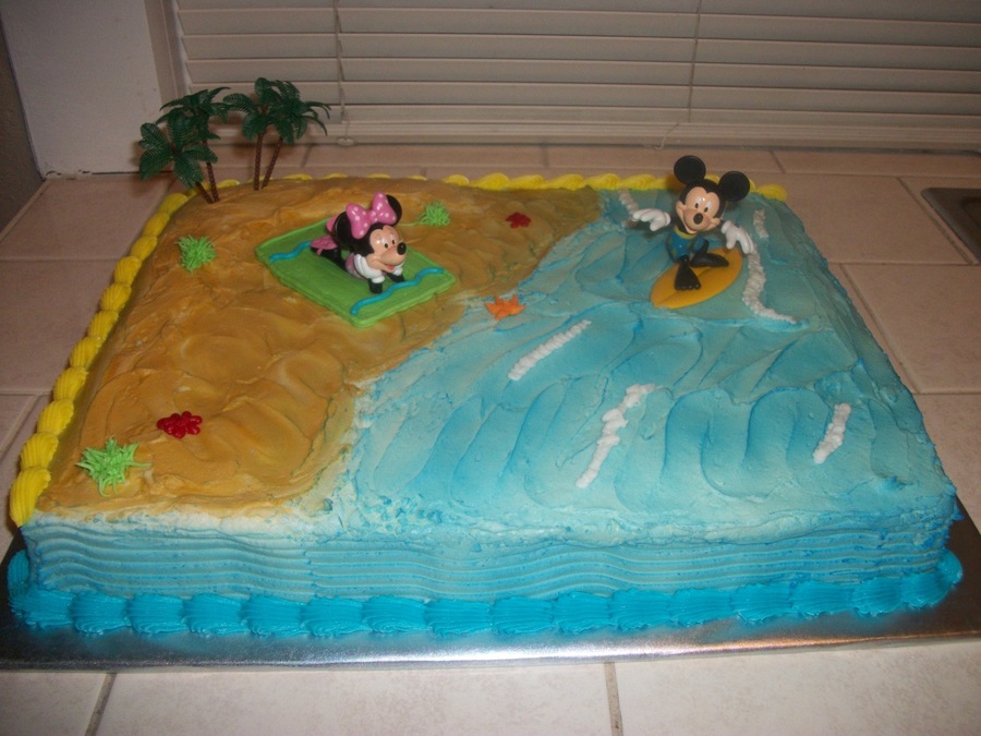 Mickey Surfer And Minnie - CakeCentral.com