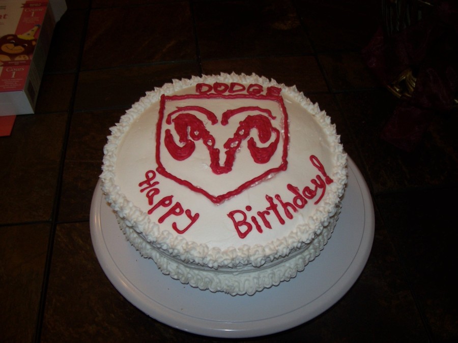Dodge Symbol Birthday Cake - CakeCentral.com