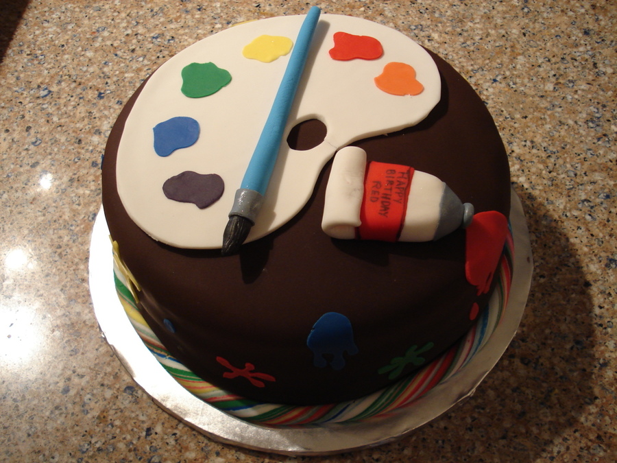 Artist Birthday Cake - CakeCentral.com
