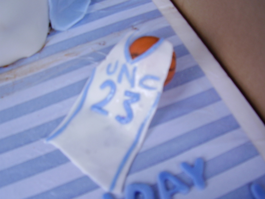 Unc Tarheels Ram W/ Basketball, Jersey & Football - CakeCentral.com