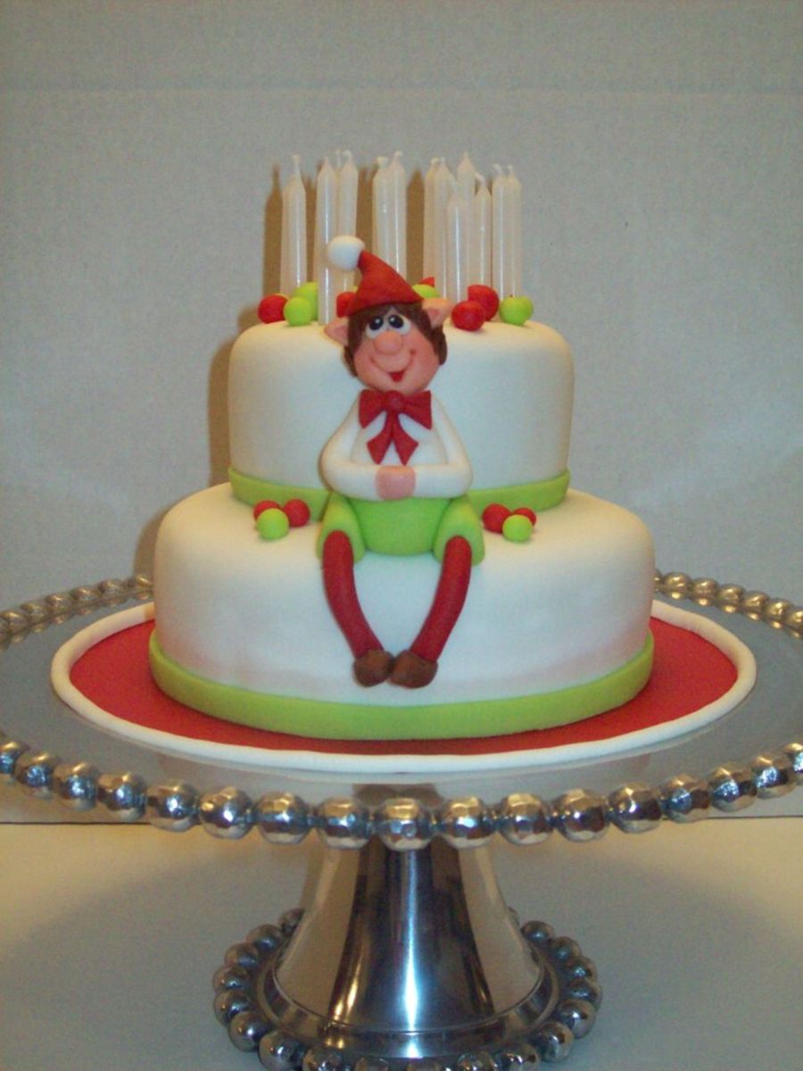Elf Christmas Birthday Cake - CakeCentral.com
