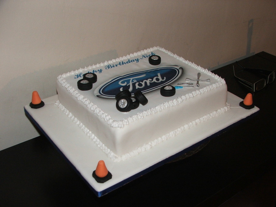 Ford Badge Birthday Cake - CakeCentral.com